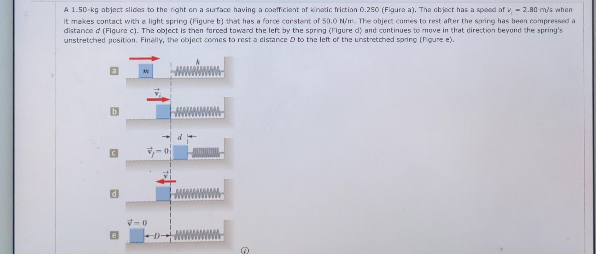 Solved A 1.50-kg object slides to the right on a surface | Chegg.com