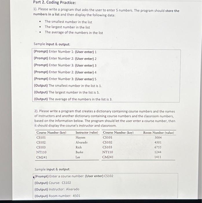 Solved 1). Please write a program that asks the user to | Chegg.com