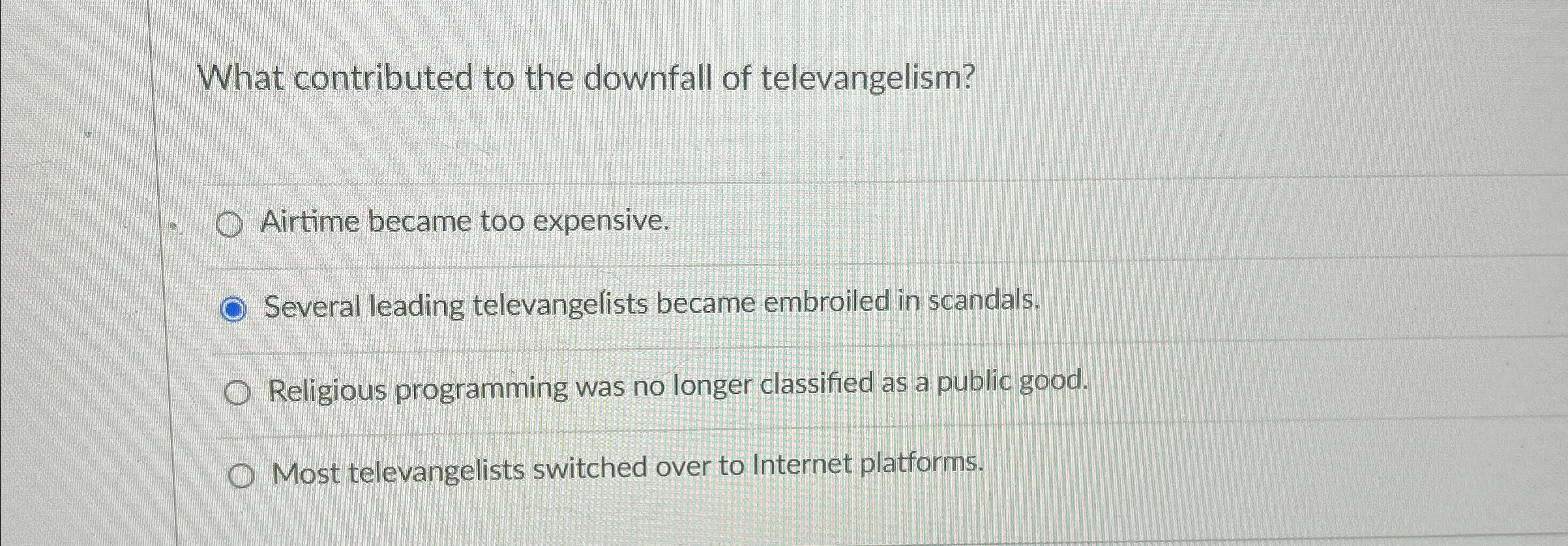 Solved What contributed to the downfall of | Chegg.com