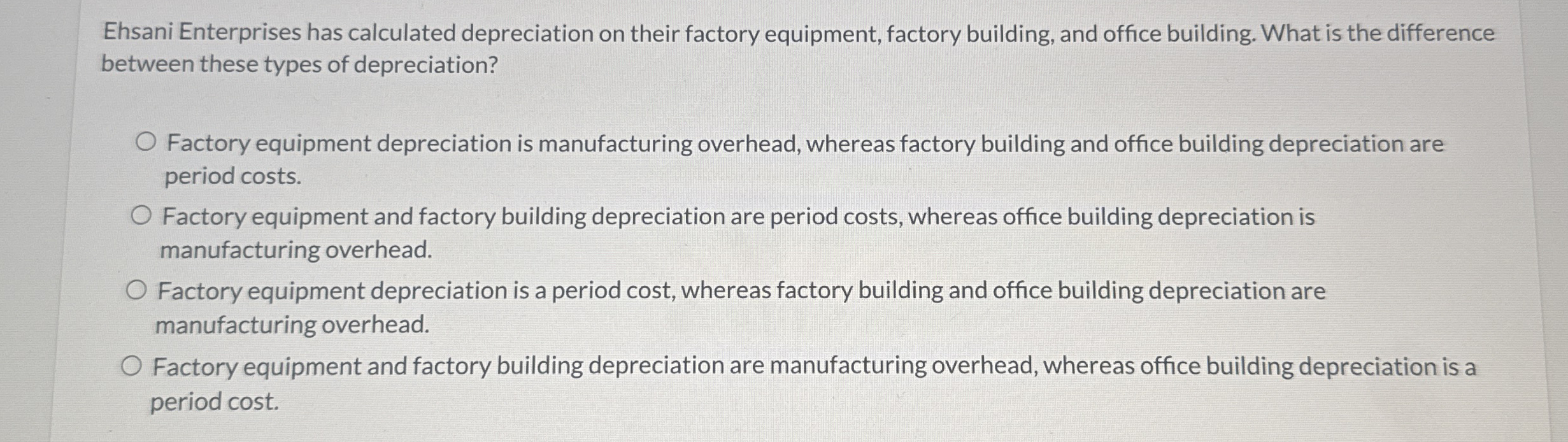 Solved Ehsani Enterprises has calculated depreciation on | Chegg.com