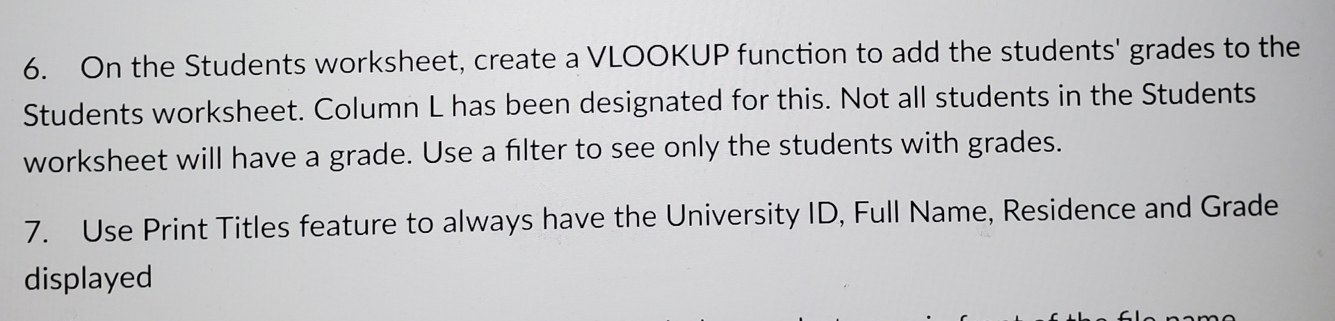 Solved On the Students worksheet, create a VLOOKUP function | Chegg.com