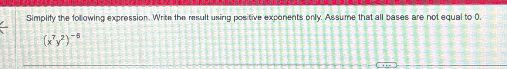 Solved Simplify the following expression. Write the result | Chegg.com