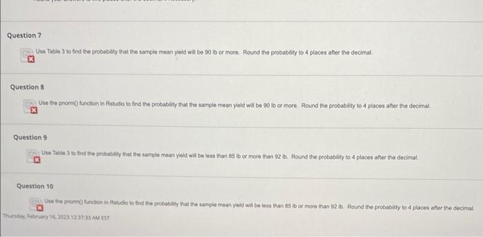 Solved Question 7 Use Tabie 3 to find the probobillty that | Chegg.com