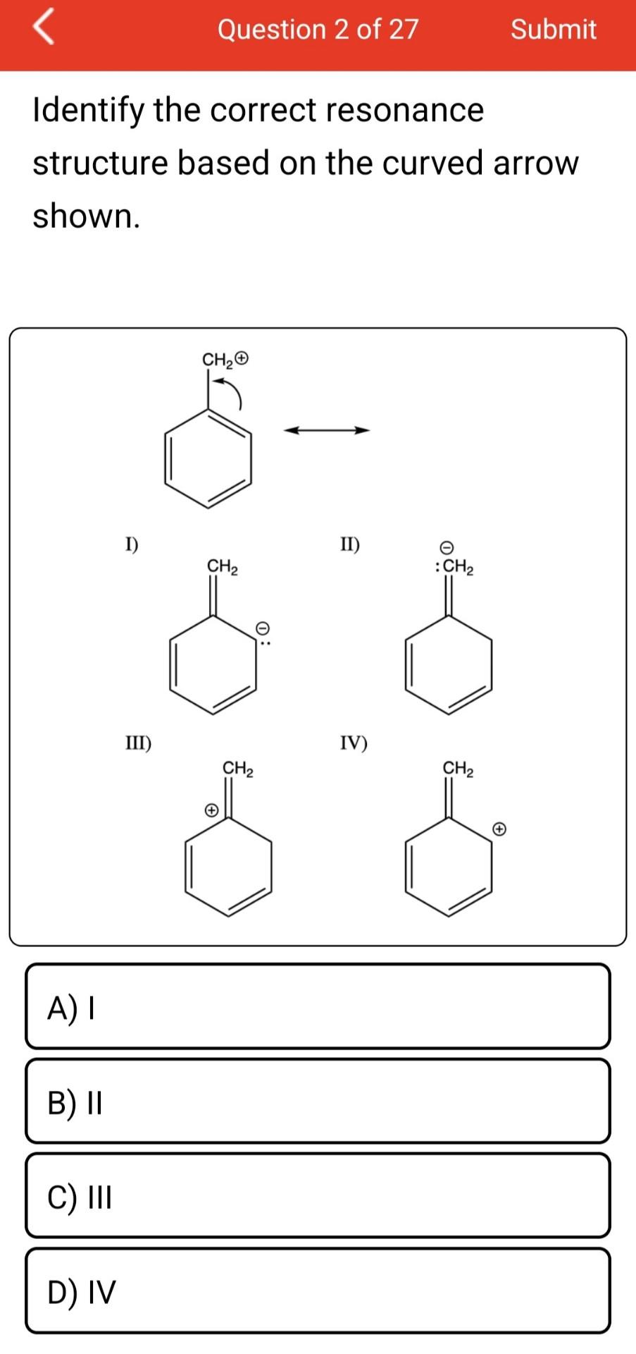 Solved Identify the correct resonance structure based on the | Chegg.com