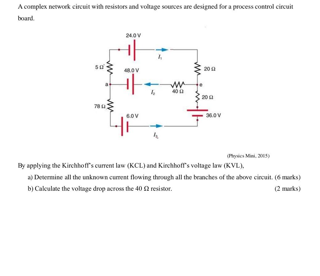 Solved A complex network circuit with resistors and voltage | Chegg.com
