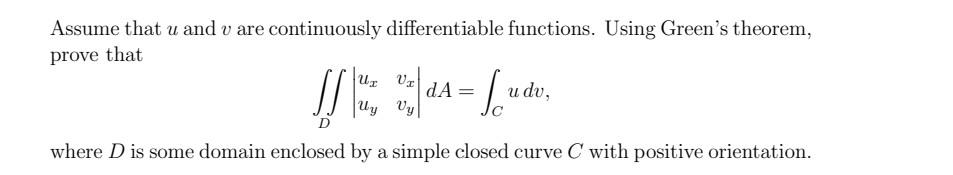 Solved Assume that u and v are continuously differentiable | Chegg.com