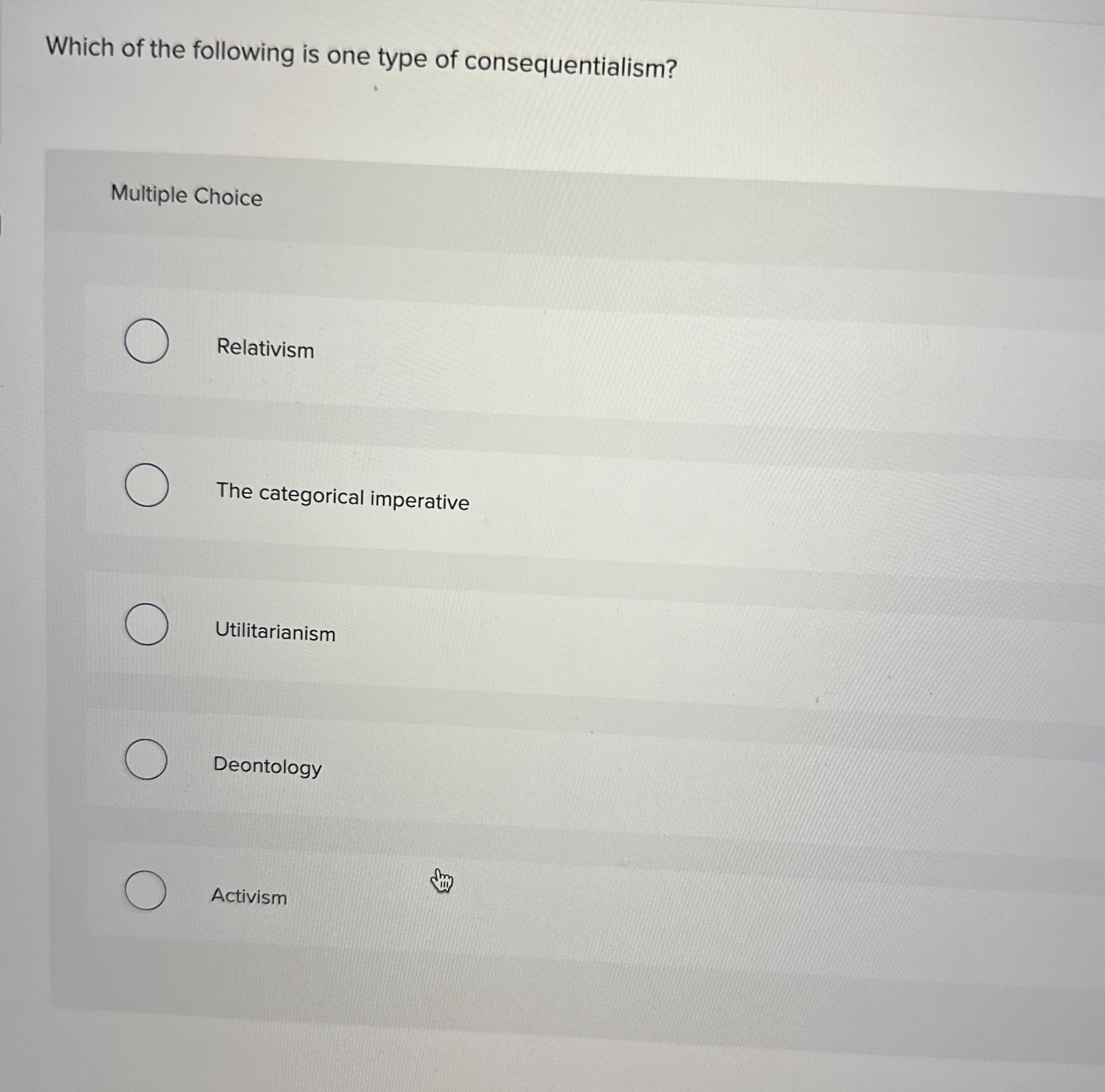 Solved Which of the following is one type of | Chegg.com