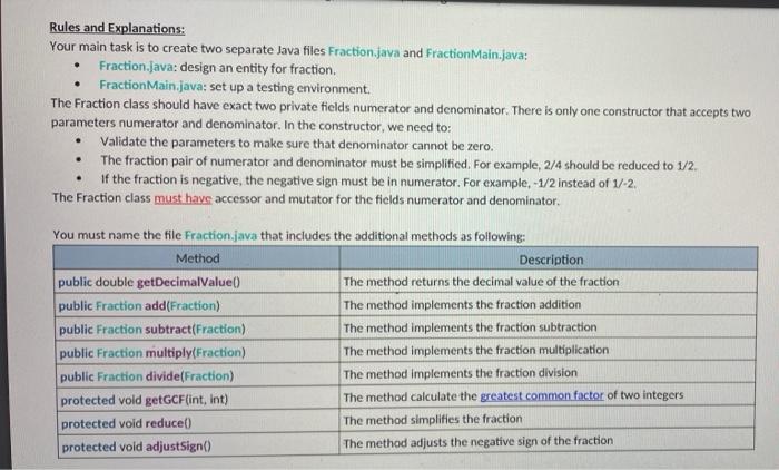 Solved Rules and Explanations: Your main task is to create | Chegg.com