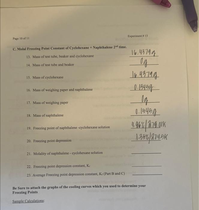Solved Sample Calculations:2) What will be the effect on the | Chegg.com