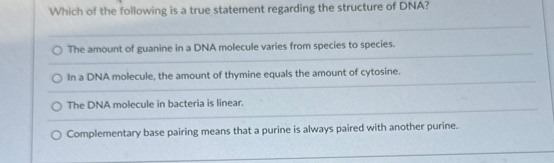 Solved Which of the following is a true statement regarding | Chegg.com