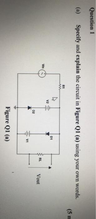 Solved Question 1 Specify and explain the circuit in Figure | Chegg.com