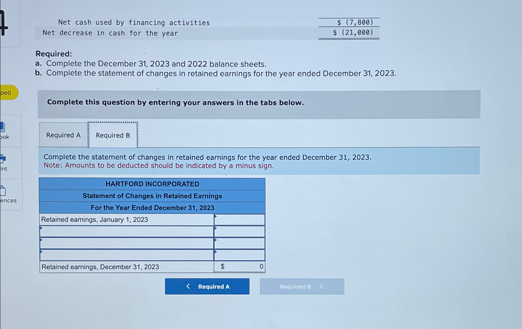 Problem 9-30 (Algo) ﻿Complete balance sheet and | Chegg.com