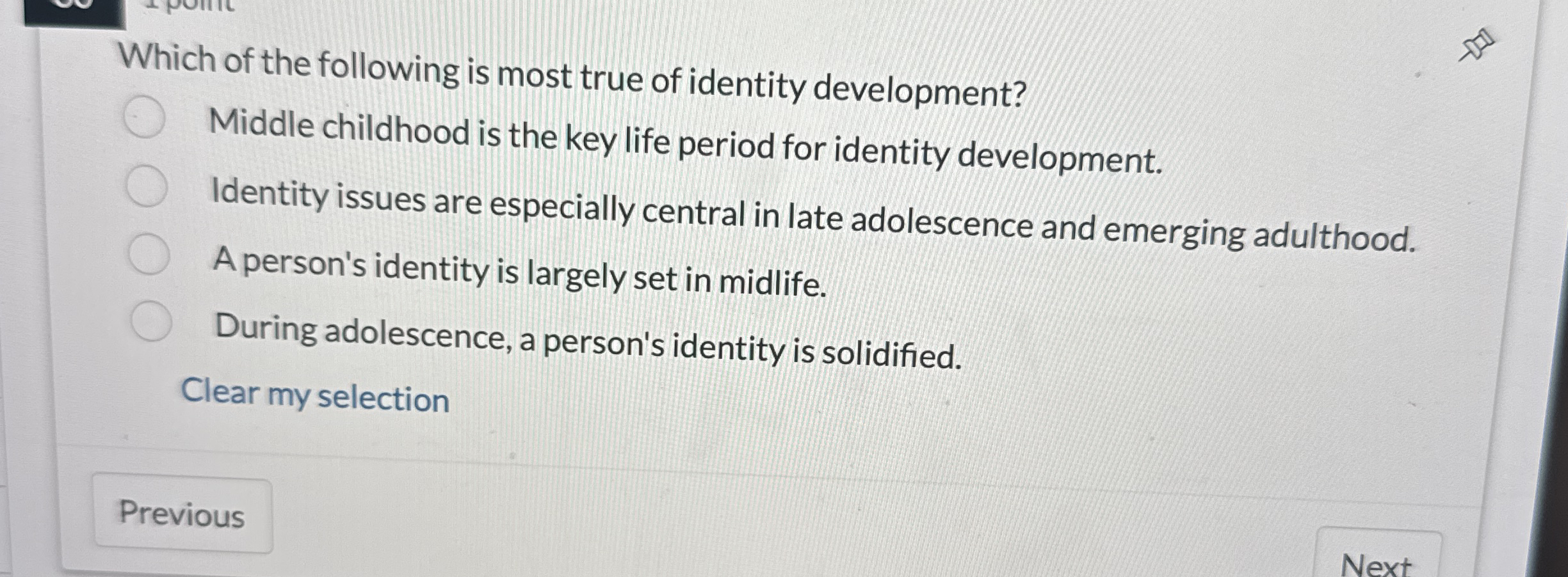Solved Which of the following is most true of identity | Chegg.com