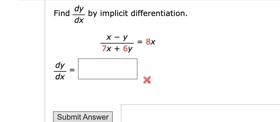 Solved Find dydx ﻿by implicit | Chegg.com