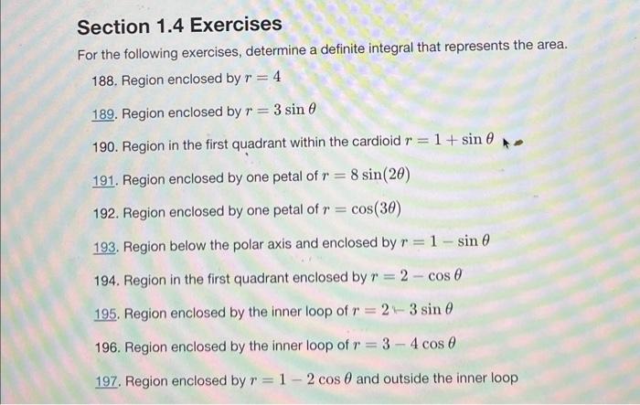 Solved For the following exercises, determine a definite | Chegg.com