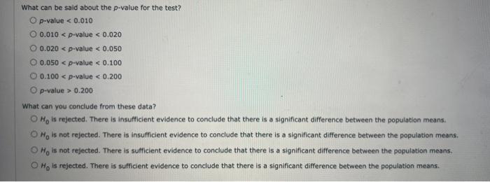 Solved Use the information provided to answer the questions. | Chegg.com