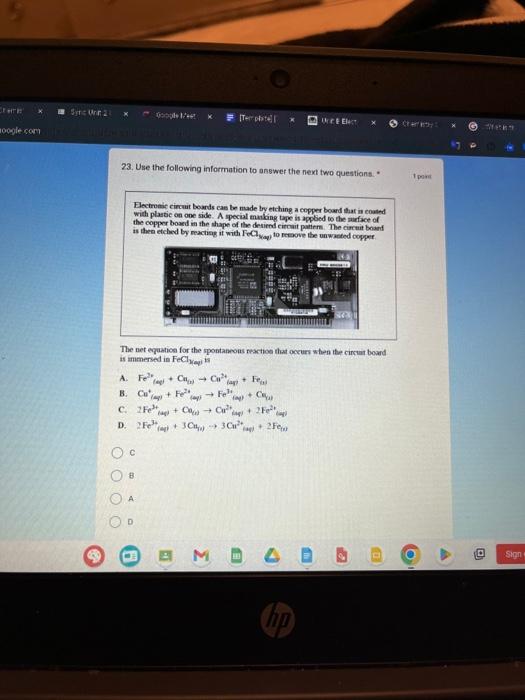 Solved 23. Use the following information to answer the next | Chegg.com