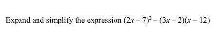 Expand and simplify the expression | Chegg.com