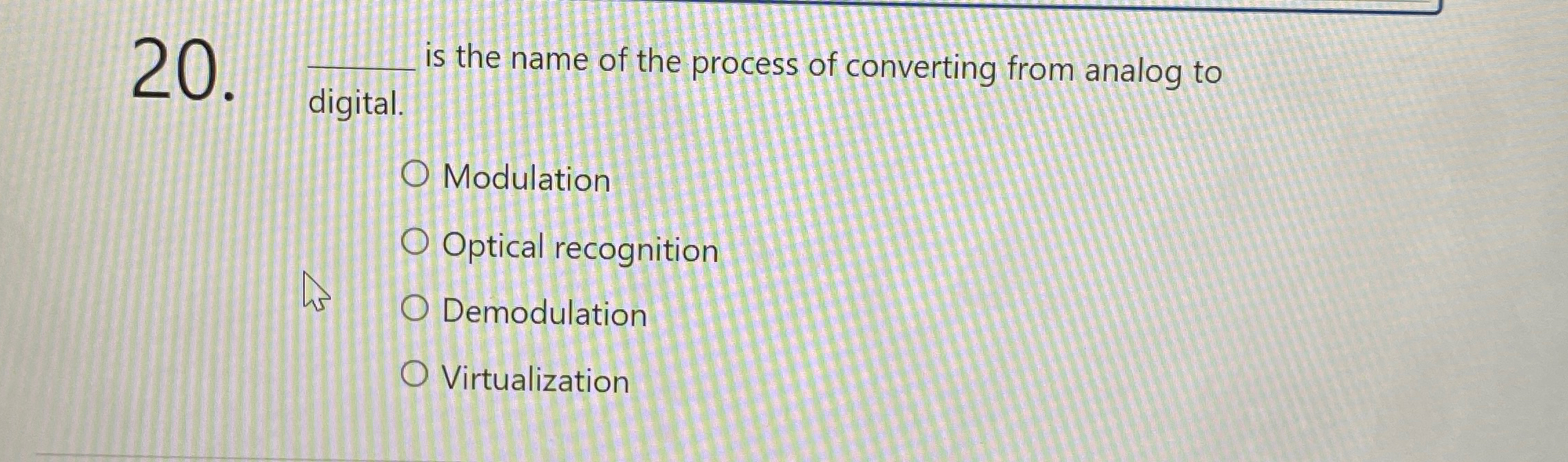 Solved q, ﻿is the name of the process of converting from | Chegg.com