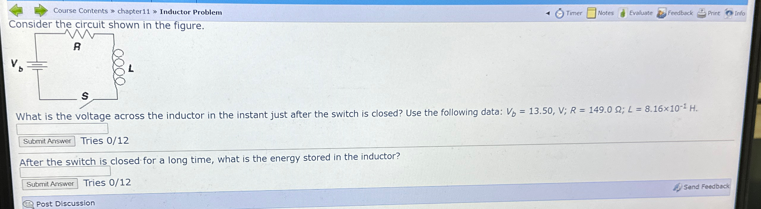 Solved Course Contents » ﻿chapter 11≫ ﻿Inductor | Chegg.com