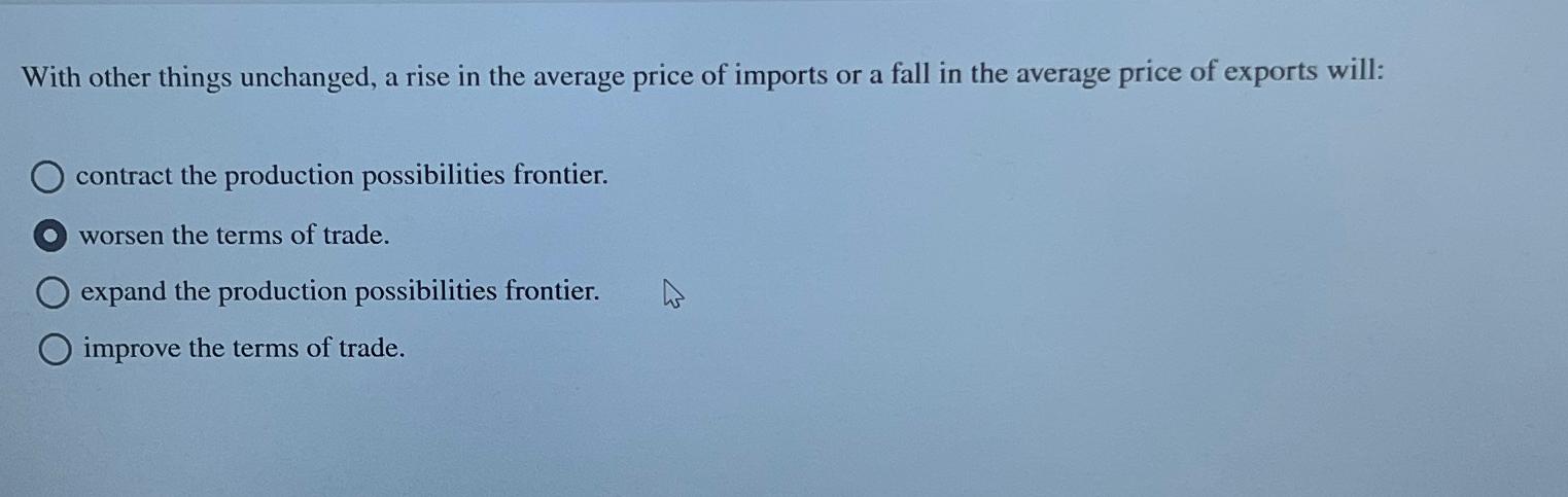 Solved With other things unchanged, a rise in the average | Chegg.com