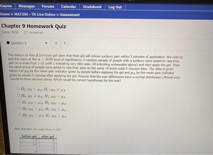 Solved Gradebook Log Out Course Messages Forums Calendar | Chegg.com