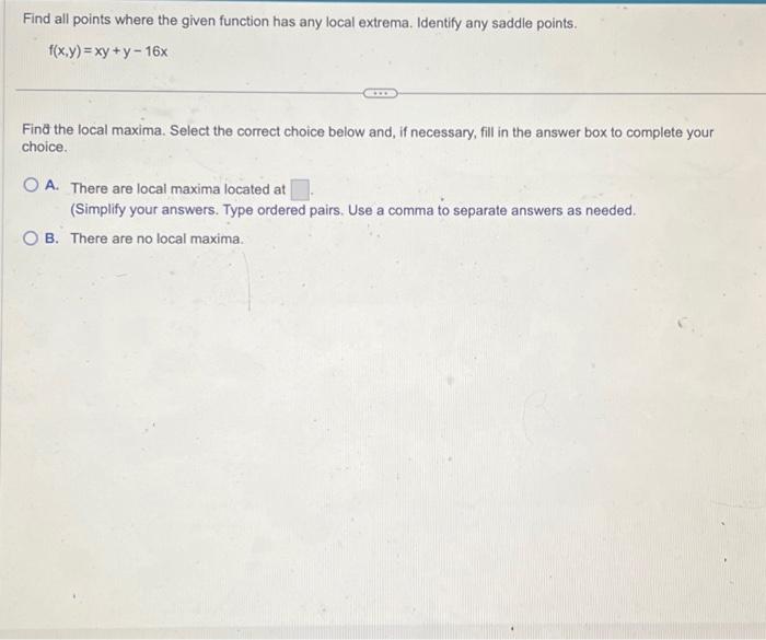 Solved Find all points where the given function has any | Chegg.com