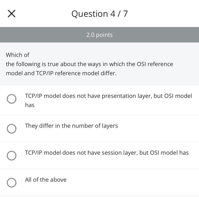 Solved Х Question 1/7 2.0 points In a LAN, which address is | Chegg.com