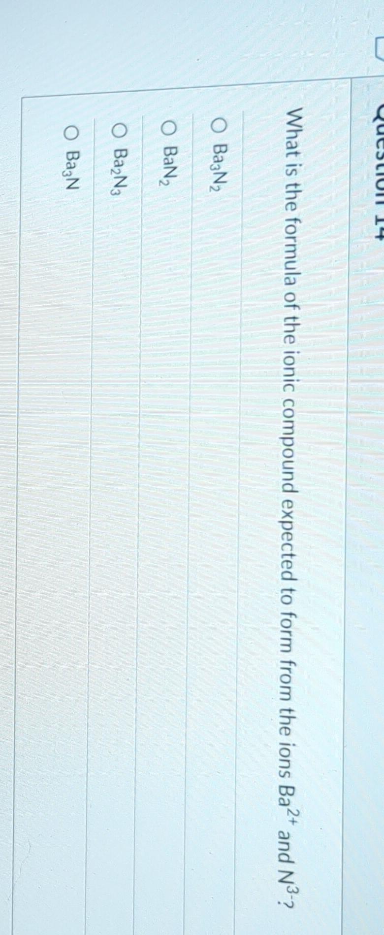 Solved What is the formula of the ionic compound expected to | Chegg.com