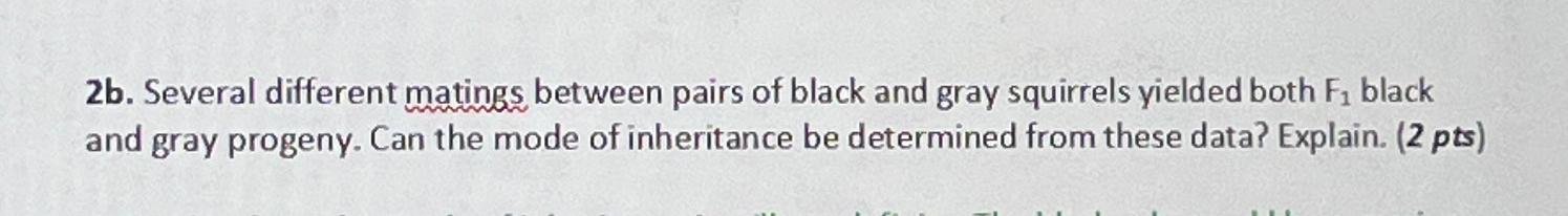 Solved 2b. ﻿Several different matings between pairs of black | Chegg.com
