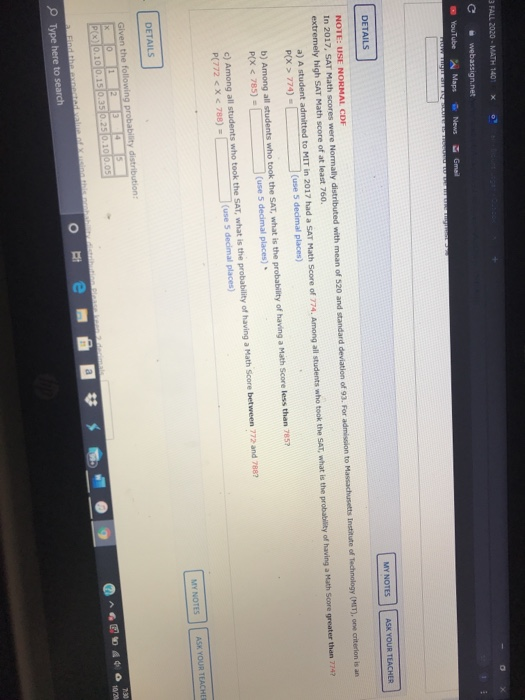 Solved 3 FALL 2020 - MATH 140 с webassign.net YouTube Maps | Chegg.com
