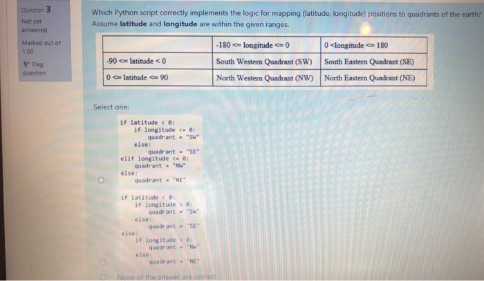 Solved Question 3 Not yet answered Which Python script | Chegg.com