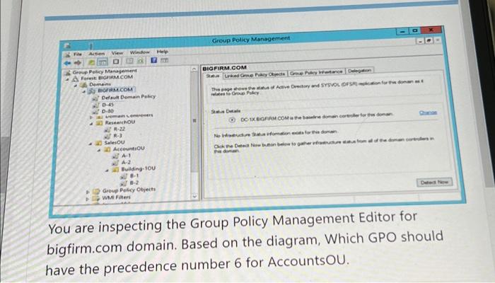 Solved File Action View Window Help 7 ar Group Policy | Chegg.com