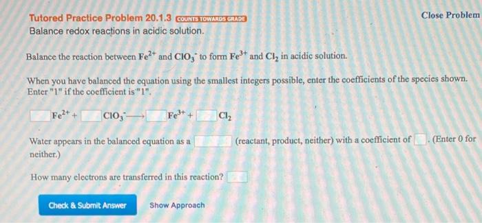 Solved Tutored Practice Problem 20.1.3 COUNTS TOWARDS GRADE | Chegg.com