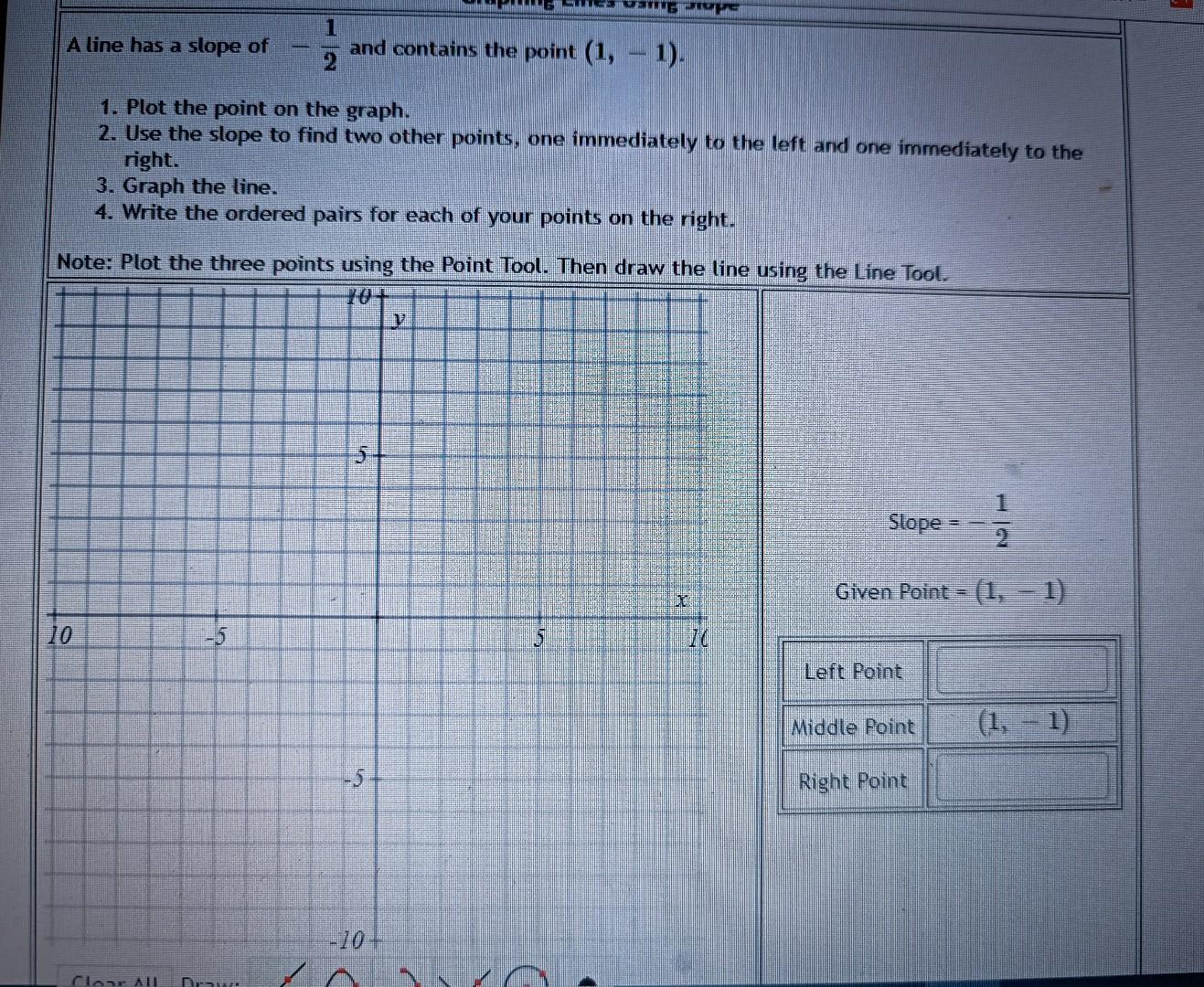 Solved A line has a slope of −2 and contains the point | Chegg.com
