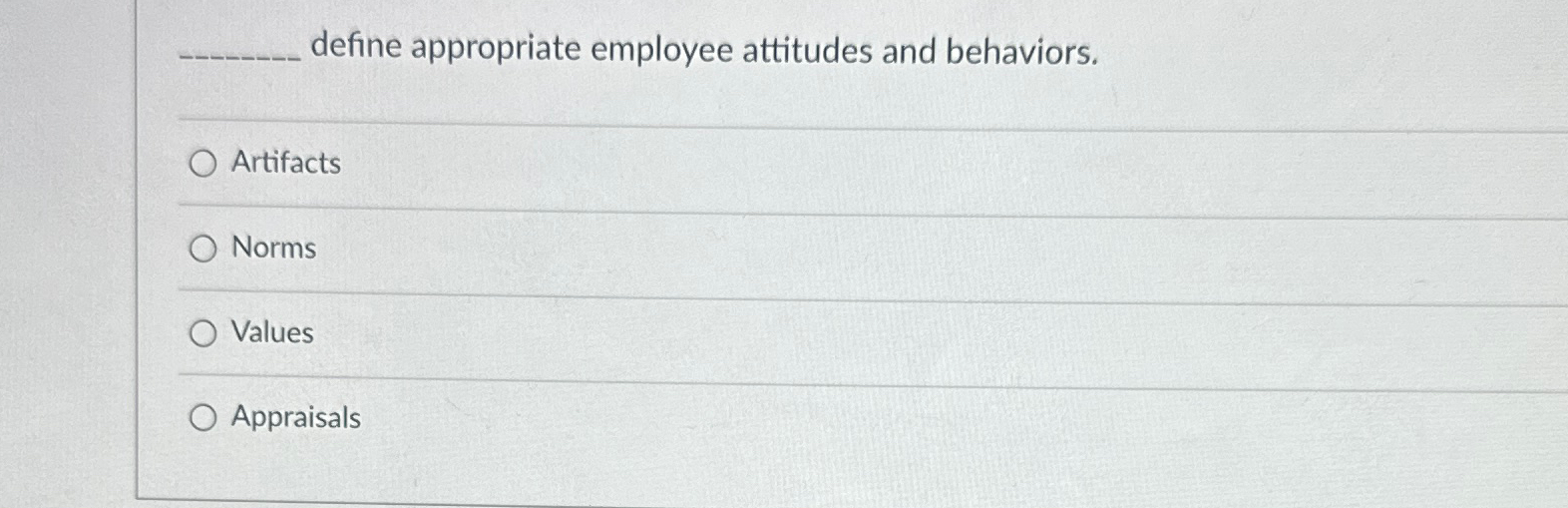 Solved define appropriate employee attitudes and | Chegg.com