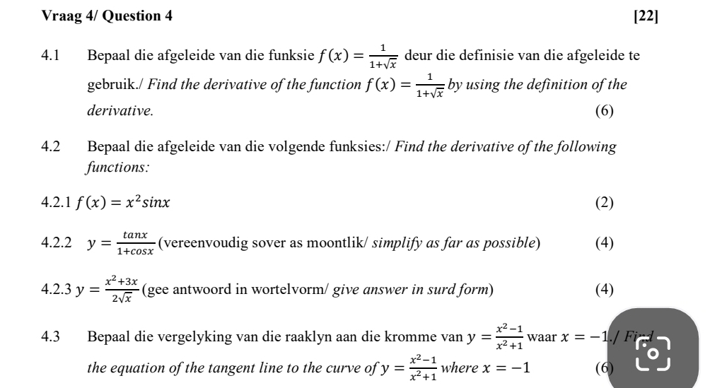 Solved Find the derivative of the function f(x)=11+x2 ﻿by | Chegg.com