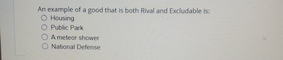 Solved An example of a good that is both Rival and | Chegg.com