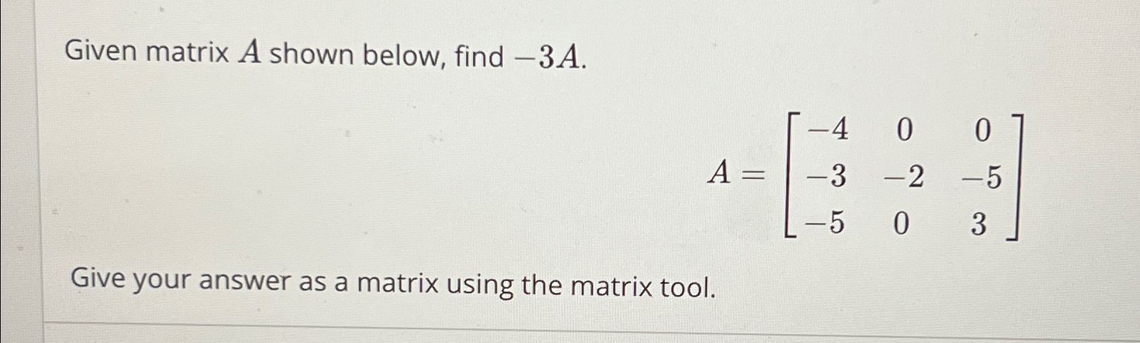 Solved Given matrix A shown below, find | Chegg.com