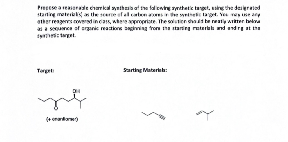 Solved Propose a reasonable chemical synthesis of the | Chegg.com