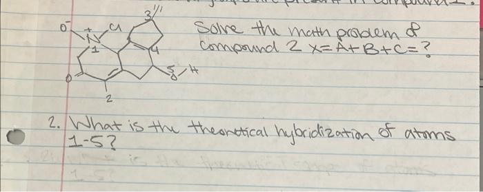 Solved solve the math problem of compound 2x=A+B+C= ? 2. | Chegg.com