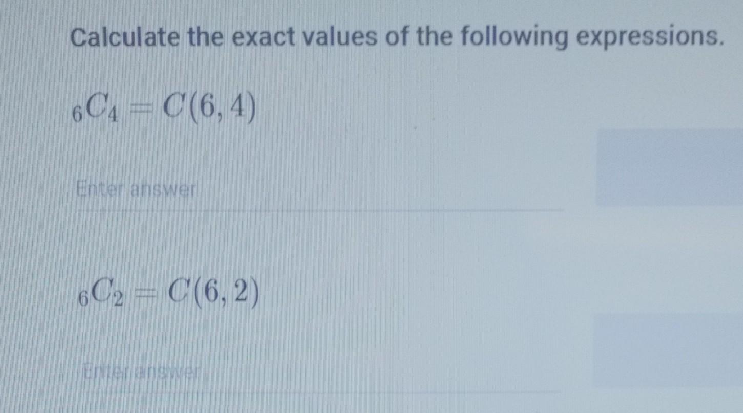Solved Calculate the exact values of the following | Chegg.com