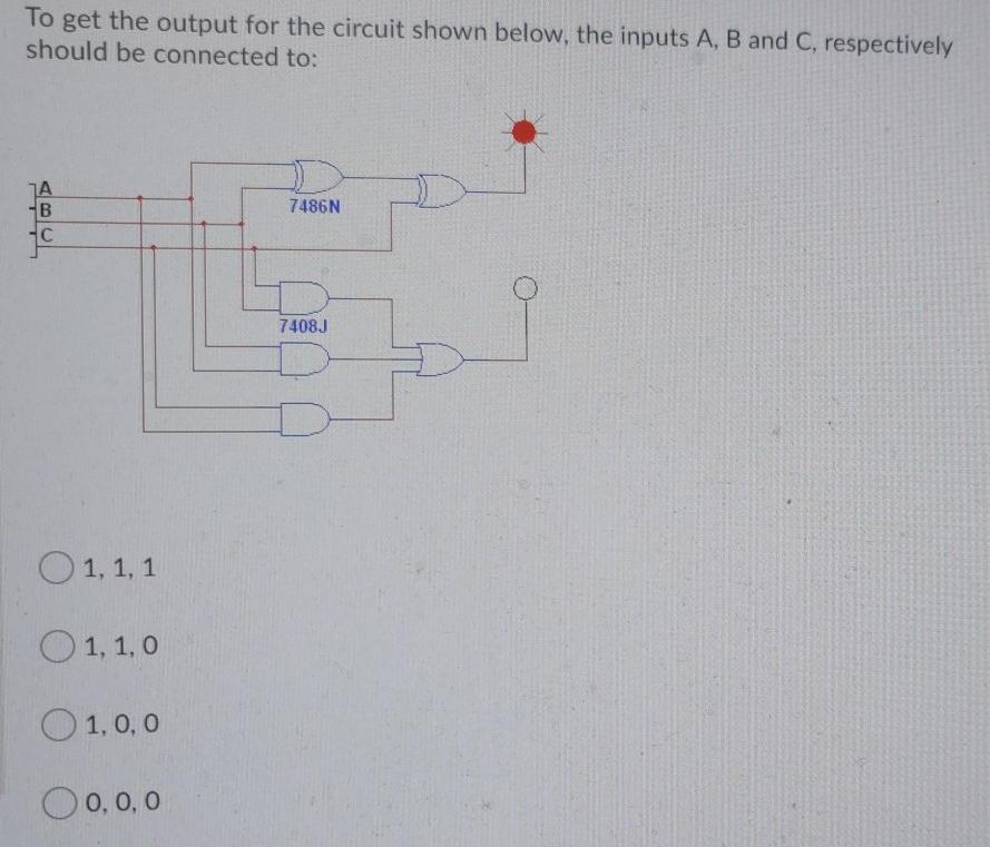 Solved To get the output for the circuit shown below, the | Chegg.com