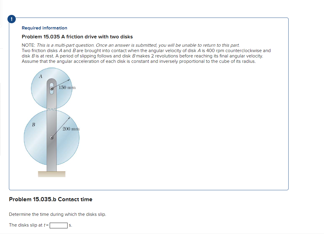 Solved Required informationProblem 15.035 ﻿A friction drive | Chegg.com