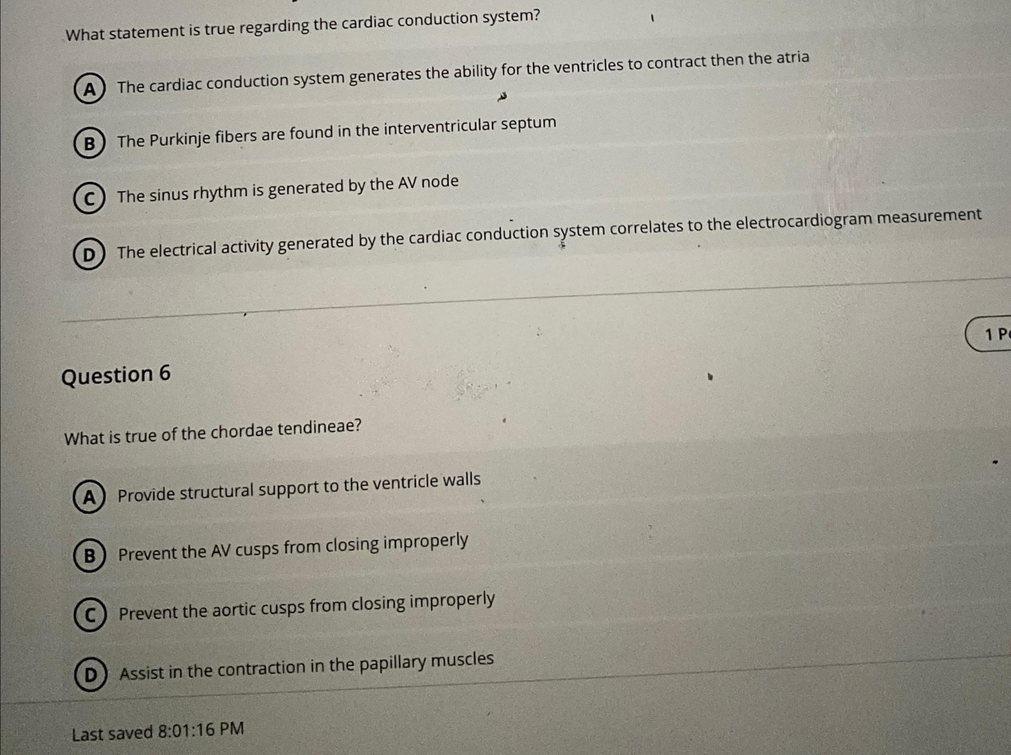 Solved What statement is true regarding the cardiac | Chegg.com