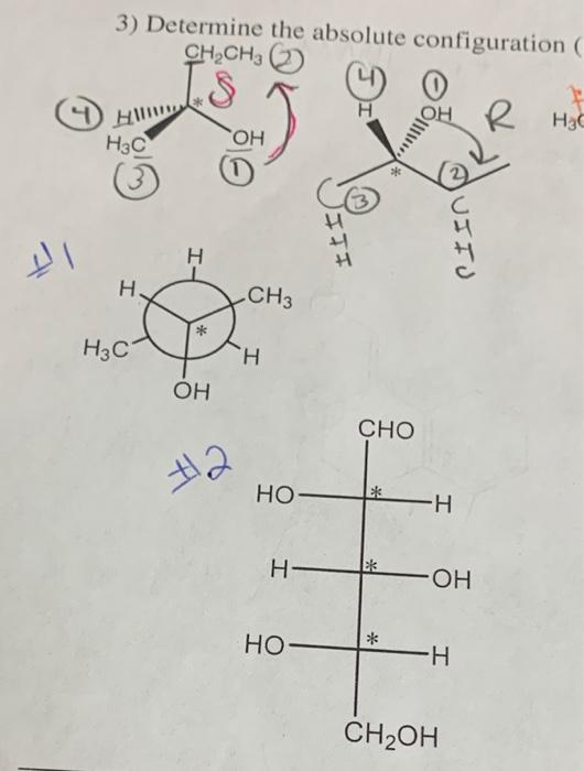Solved determine the absolute configuration R or S of each | Chegg.com