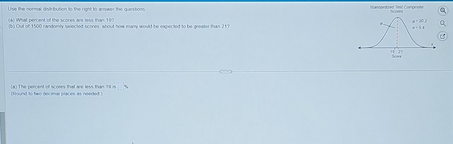 Solved Use the normal distribution to the right to answer | Chegg.com