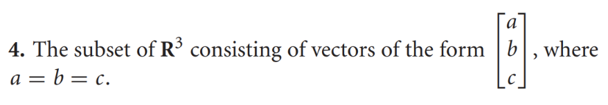 The subset of R3 ﻿consisting of vectors of the form | Chegg.com