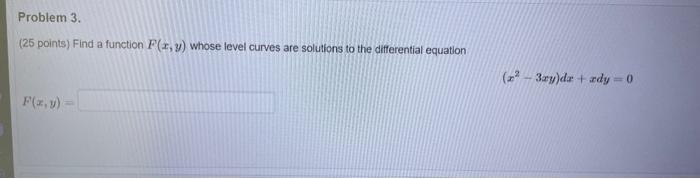 Solved (25 points) Find a function P(x,y) whose level curves | Chegg.com