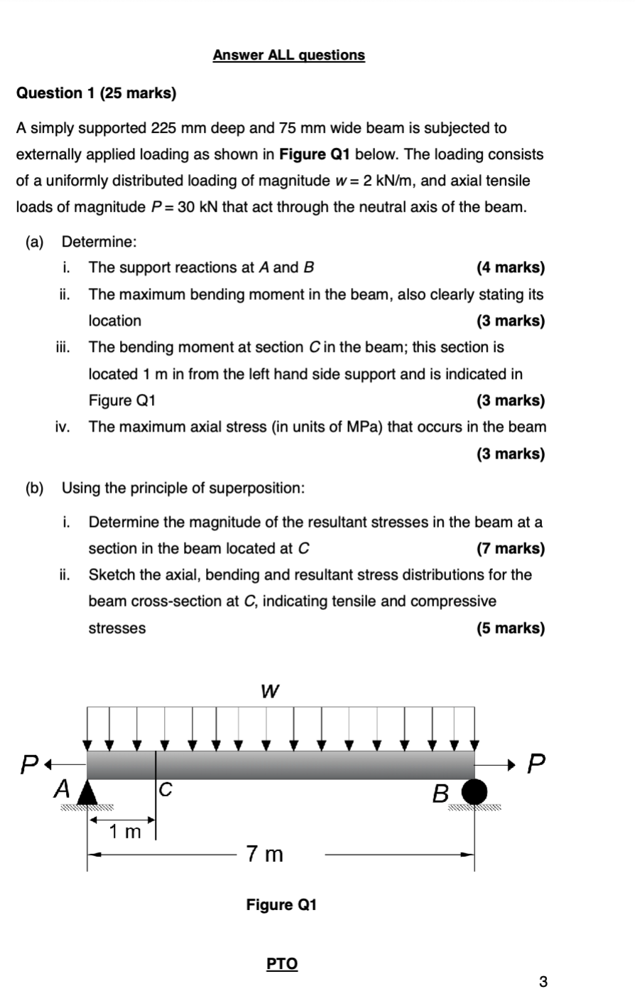 Answer ALL questions Question 1 (25 ﻿marks) ﻿A simply | Chegg.com